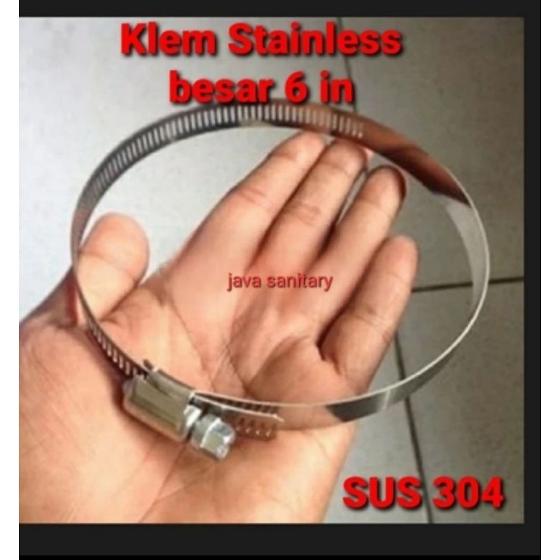 Jual Klem Pipa Exhaust 6 Inch Klem Fleksibel Ducting/Klem Fleksibel ...