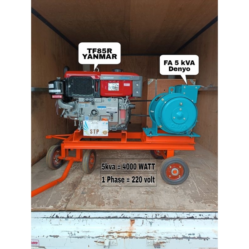 Jual MESIN GENERATOR ATAU MESIN LISTRIK TF 85 R YANMAR DAN FA 5 DENYO ...