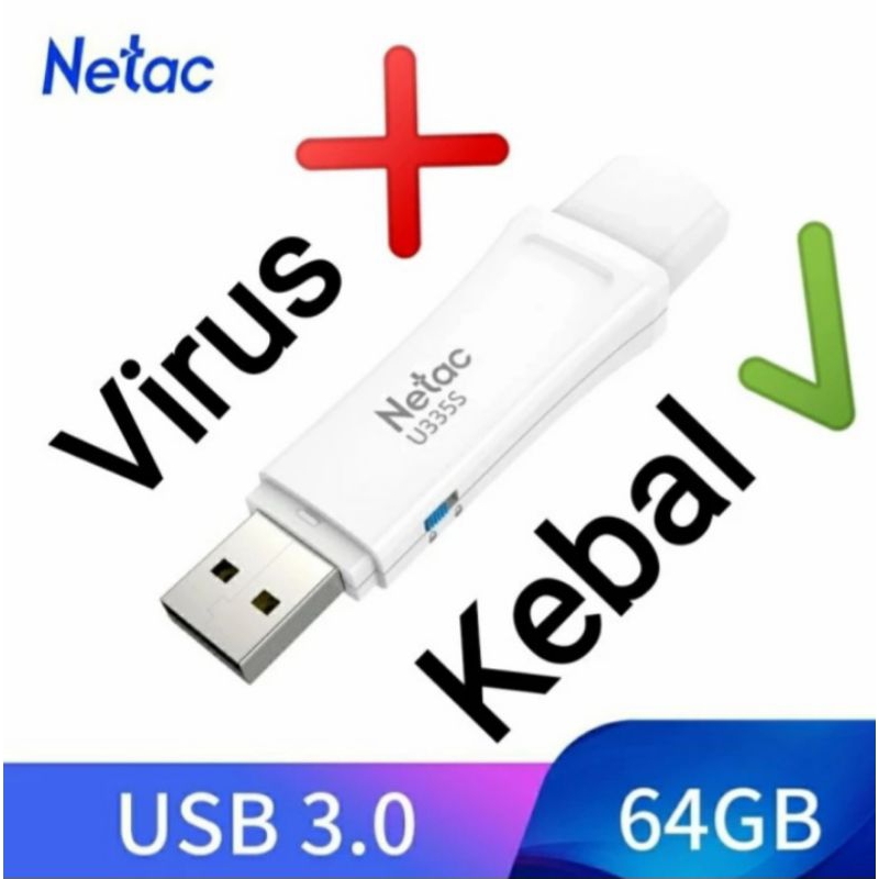 Jual Flashdisk Write Protect Netac 64GB (100% Kebal Anti Virus Terbaik ...