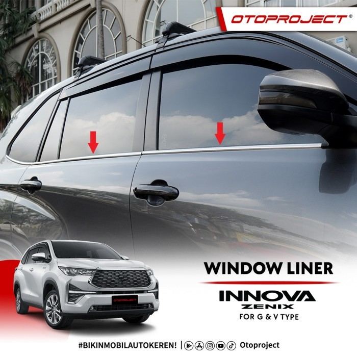 Jual List Kaca Samping INNOVA ZENIX Otoproject Window Liner Chrome ...