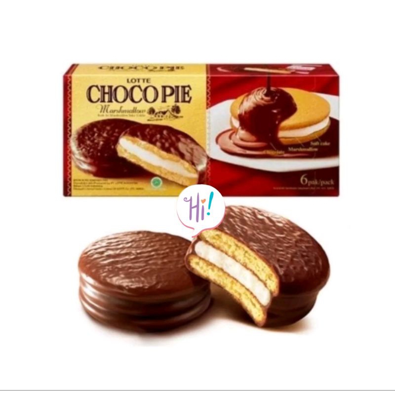 Jual LOTTE CHOCO PIE MARSHMALLOW/ 1 BOX ISI 12 PCS @ 28 GR | Shopee ...