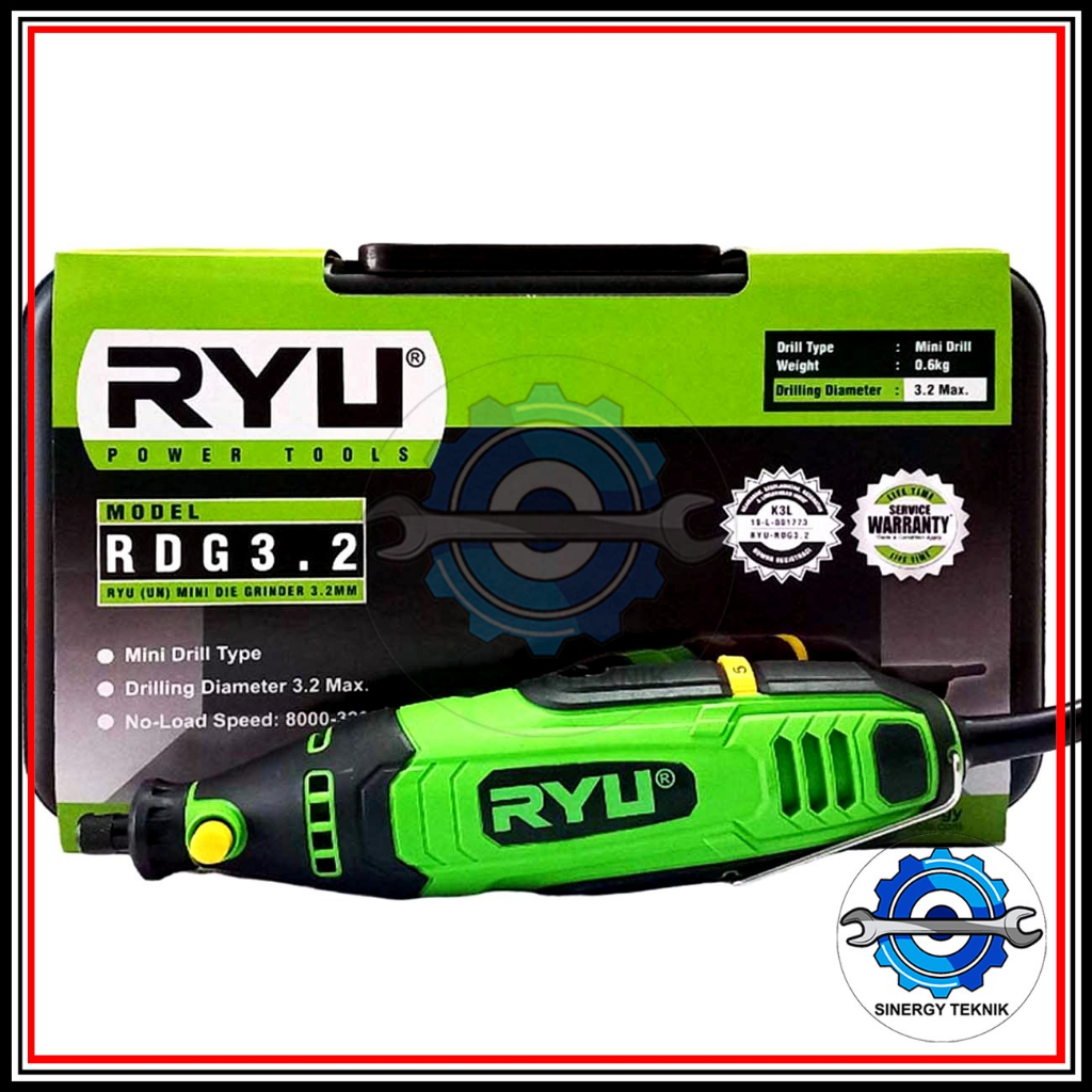 Jual PROMO RYU MINI DIE GRINDER SET TUNER RDG3.2 | Shopee Indonesia