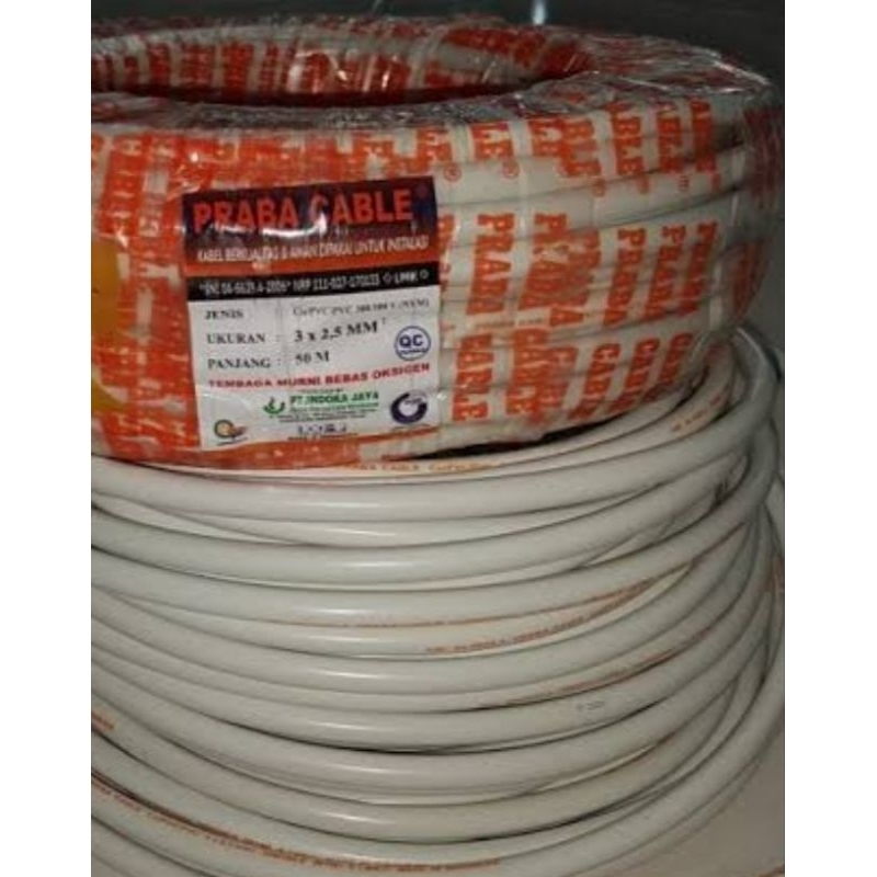 Jual Kabel listrik NYM Praba ukuran 3x2,5 3x2.5 (Meteran) | Shopee ...