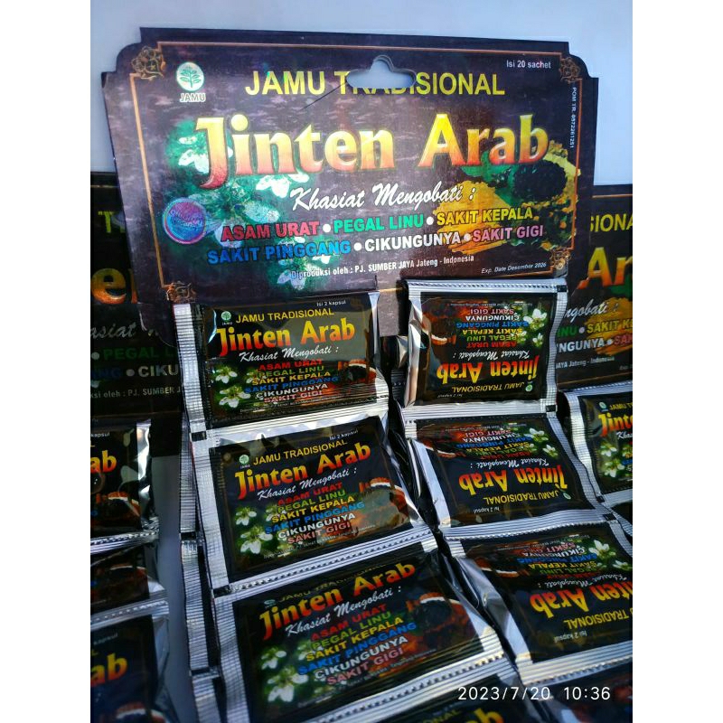 Jual jinten arab kapsul asam urat pegal linu original 100%kemasan ...