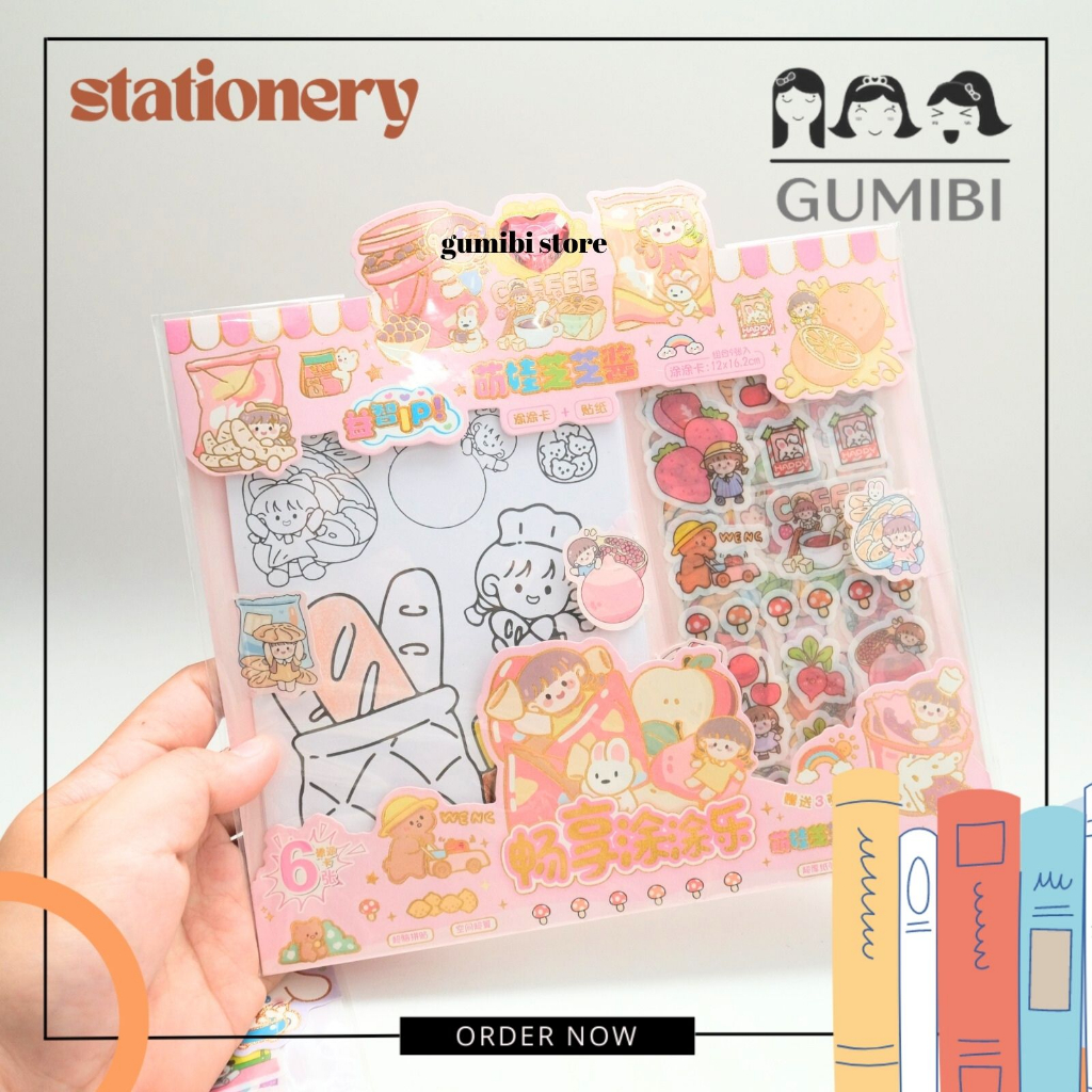 Jual SET KERTAS MEWARNAI + STIKER ANAK WX - DTT KERTAS MEWARNAI SANRIO ...