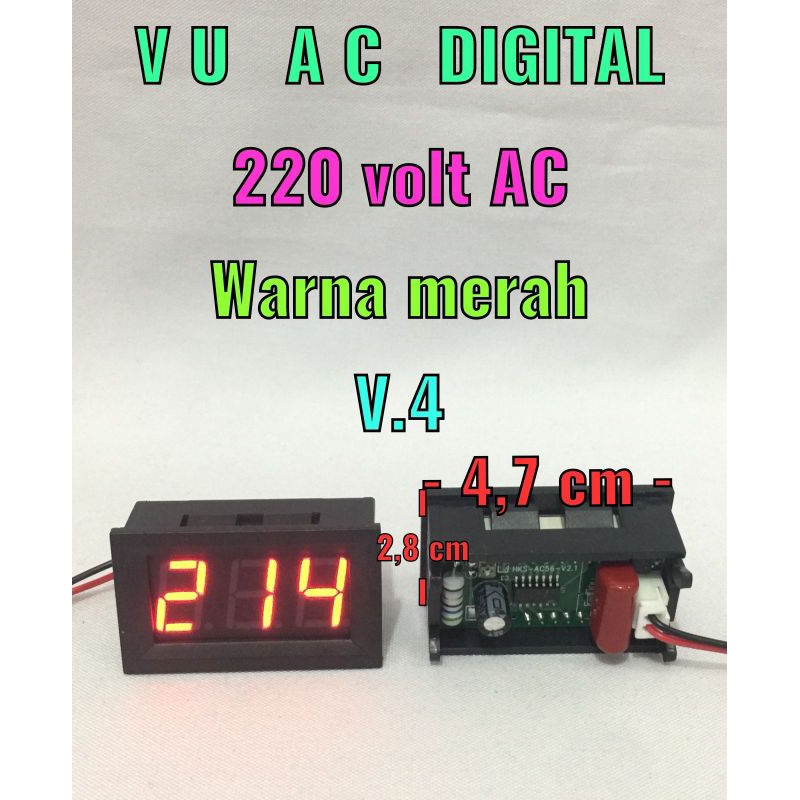 Jual Digital Voltmeter AC 30V-500V 0,56 Inchi | Shopee Indonesia