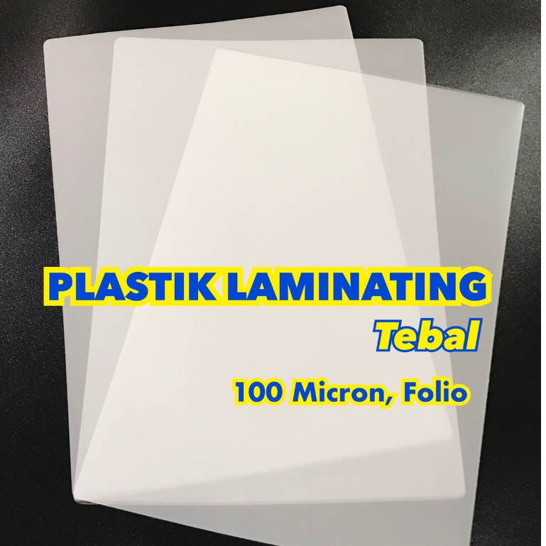 Jual PLASTIK LAMINATING UKURAN F4 & A4TEBAL 100 MICRON SATUAN LEMBARAN ...