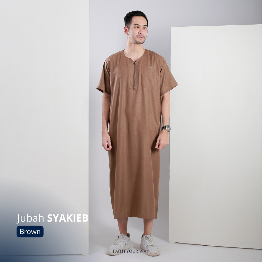Jual Muslimadani Jubah Dewasa SYAKIEB Gamis Pria Lengan Pendek | Shopee Indonesia