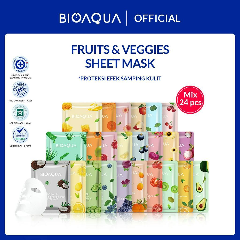 Jual [BPOM] BIOAQUA Sheet Mask Hydrating Essence Face Mask Brightening Moisturizing Skin Care ...