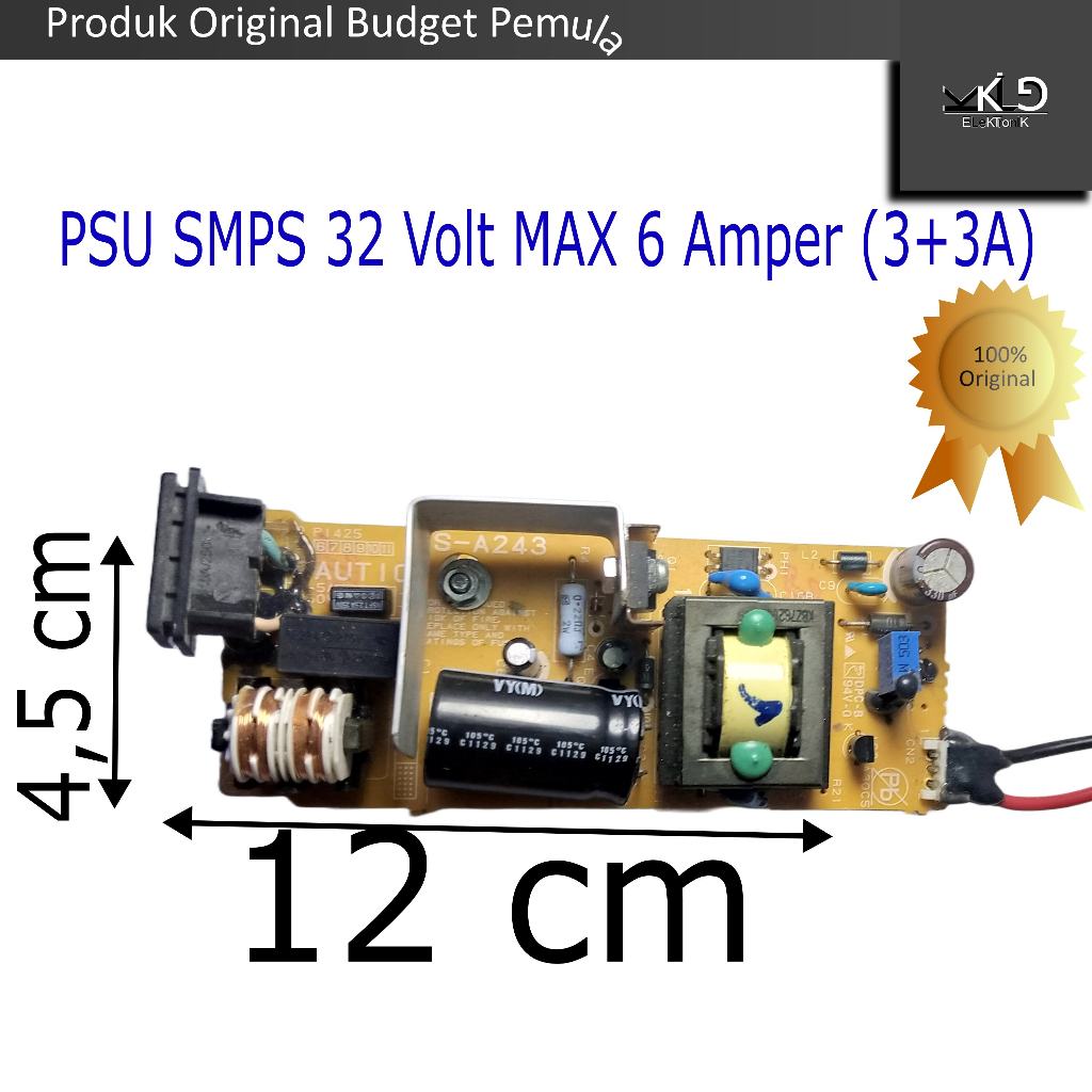 Jual Power Supply SMPS Adaptor PSU 32 Volt 6 Amper 32V 6A (3A+3A) Class D | Shopee Indonesia