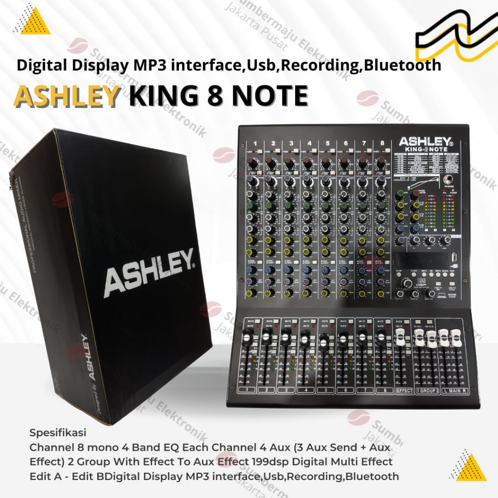 Jual Mixer Ashley King 8 Note Original 8 Channel Interface USB ...