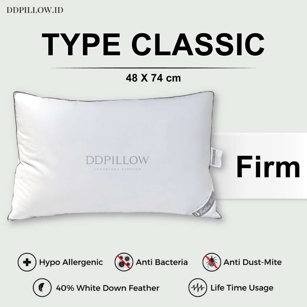 Jual Bantal Hotel Bulu Angsa Asli, Type Classic 40% Down (Firm) uk ...