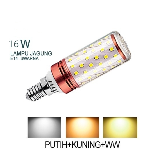 Jual LAMPU LED 3 WARNA CAHAYA (PUTIH, KUNING, & WARM WHITE) 12W 16W ...