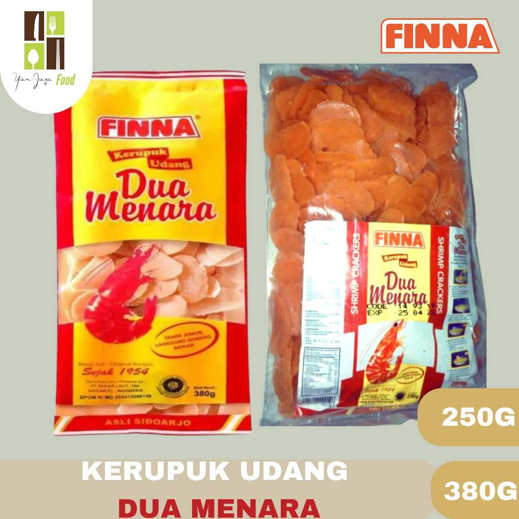 Jual Finna Kerupuk Udang Dua Menara / Shrimp Crisp / 380g / 250g ...