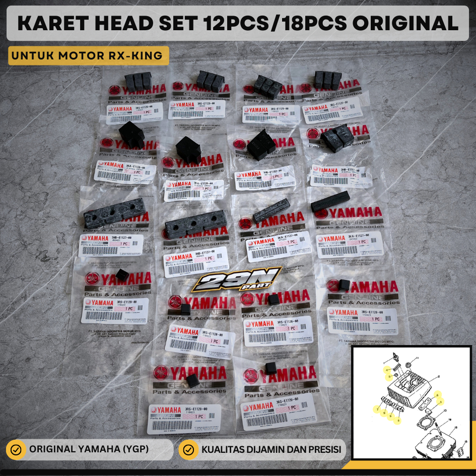 Jual KARET CYLINDER HEAD SET RX KING RX-KING RXKING RXK ORIGINAL YGP ...