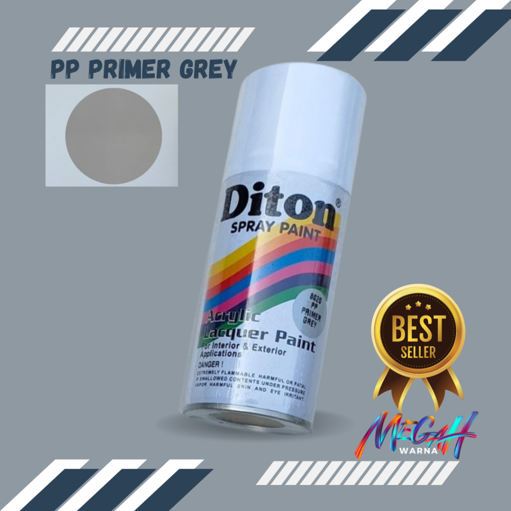 Jual Pilok Diton PP PRIMER GREY 8020 High Gloss Cat Semprot 300cc - NOT ...