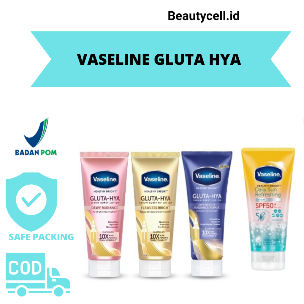 Jual Vaseline Gluta Hya UV Lotion Flawless Bright - Dewy Radiance 200 ml | Shopee Indonesia