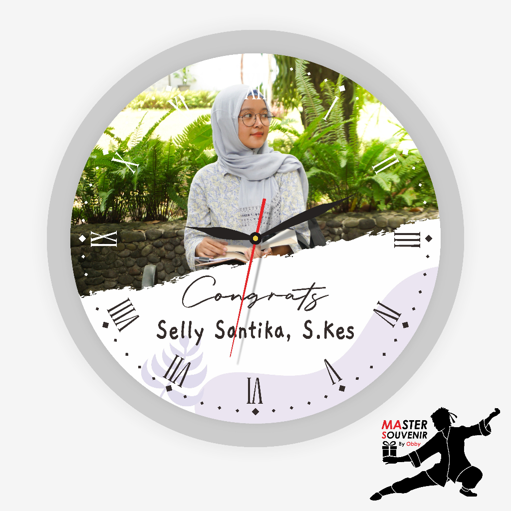 Jual Jam Custom Graduation Ukuran 10CM (Hadiah Wisuda Kado Kenaikan ...