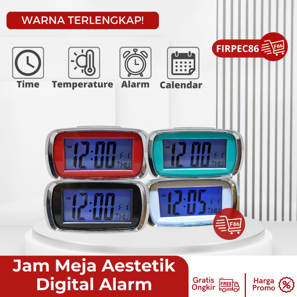 Jual Jam Meja Aestetik Digital Alarm /JAM MEJA MINI / DEKORASI RUMAH ...