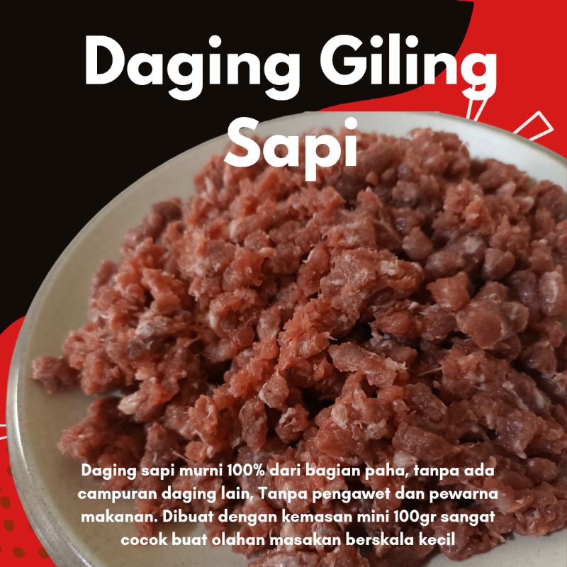 Jual Daging Sapi Giling Murni 100℅ / Daging Cincang 1.Kg | Shopee Indonesia