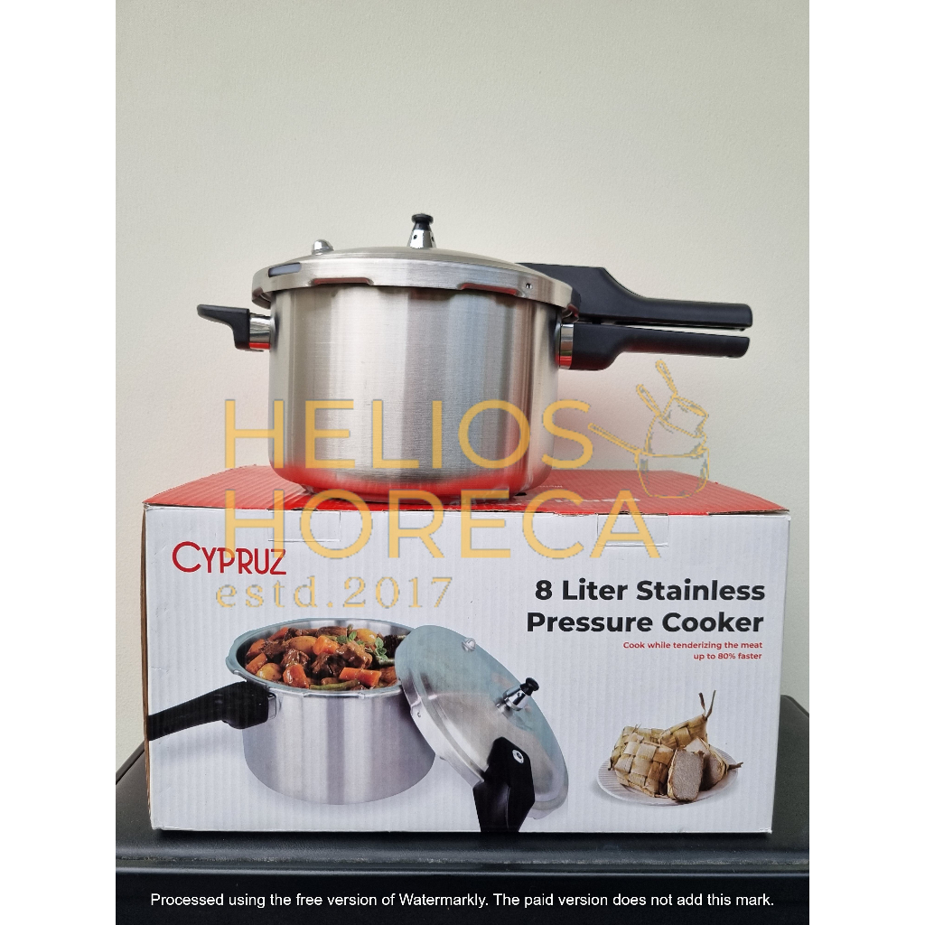 Jual Cypruz Panci Presto Stainless Steel 8 Liter Pressure Cooker PC-0500 | Shopee Indonesia