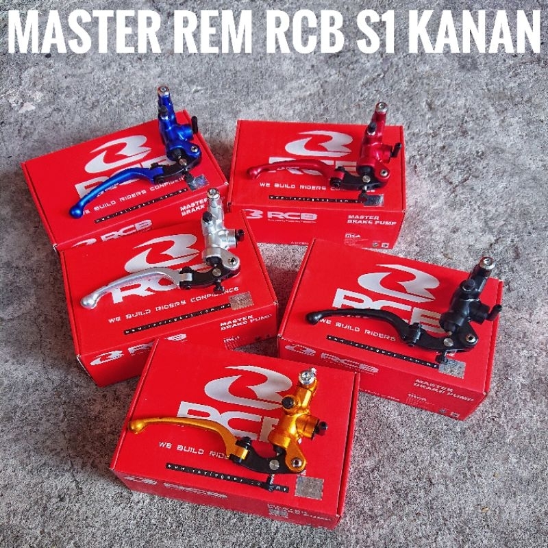 Jual MASTER REM RCB S1 RADIAL KANAN 14MM/ORI RACING BOY Gold black ...