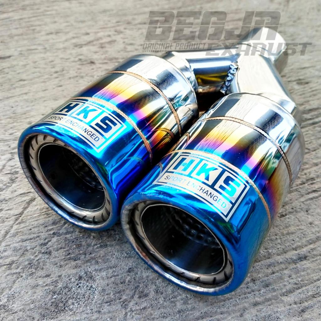 Jual kenalpot mobil racing suara bass hks cabang ulir blue moon pick up ...