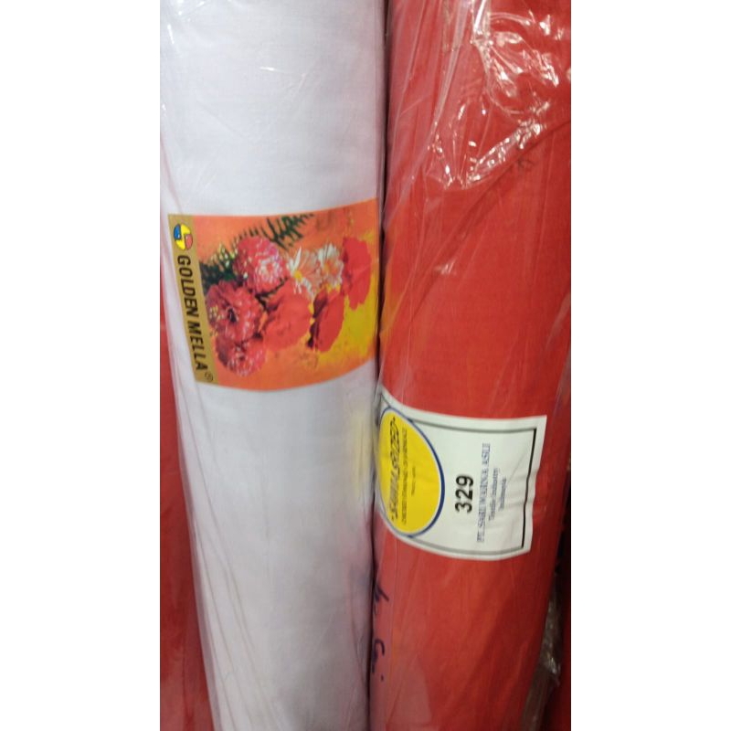 Jual kain tetron jumping, katun golden mella polos bidang kecil 115 cm ...