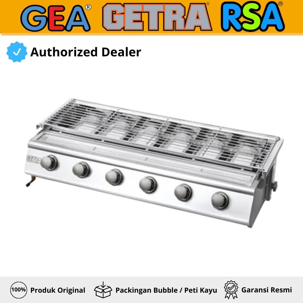 Jual Kompor Pemanggang Gas Bbq 6 Tungku Getra Bs216 Bs 216 Bs-216 Griller Bbq 6 Burner Garansi ...