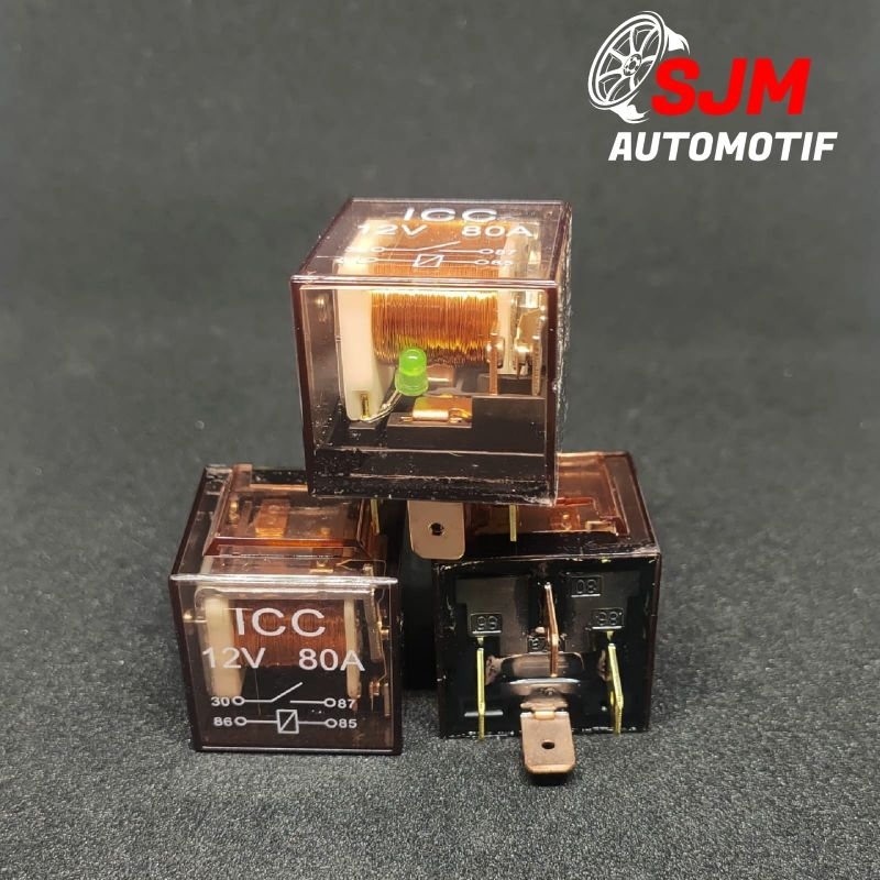 Jual Relay 12V 24V 80A 4 pin 5 pin transparan riley klakson relay lampu ...
