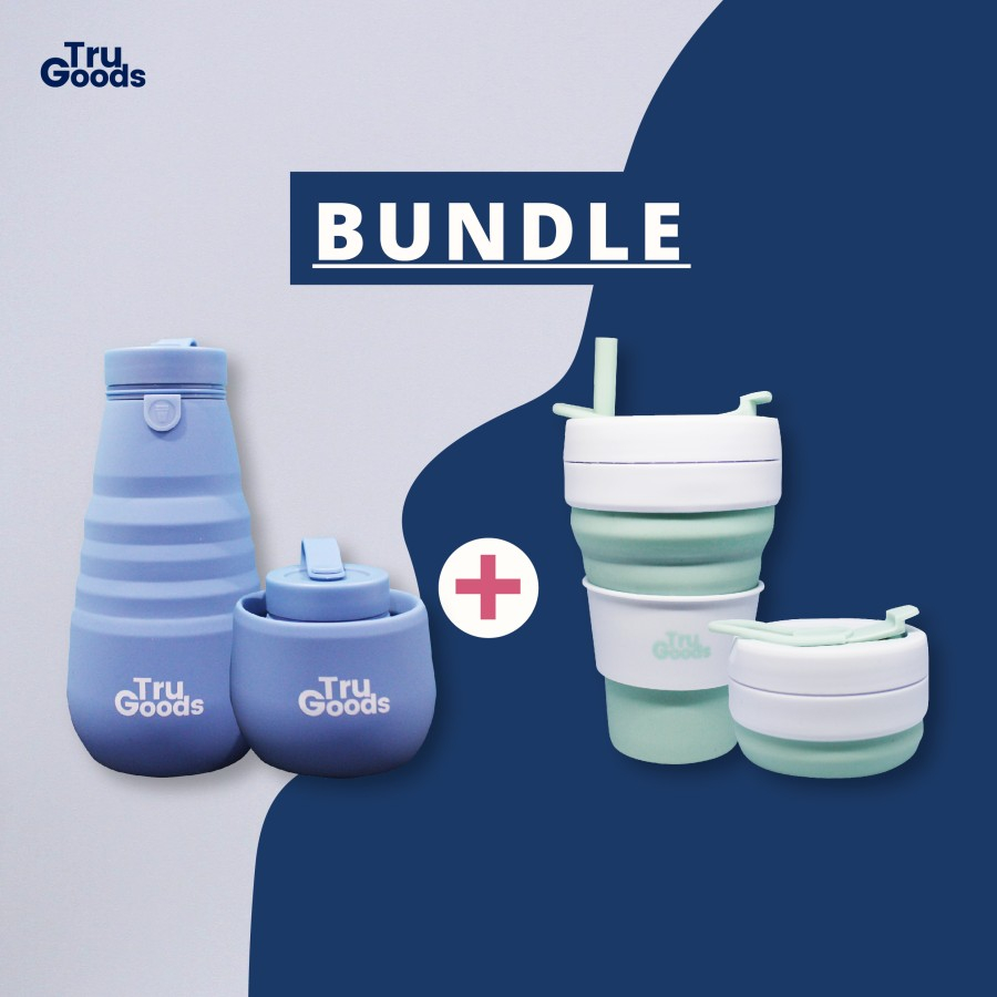 Jual Foldable Cup Foldable Bottle Tru Goods Bundle - 2 PCS | Shopee ...