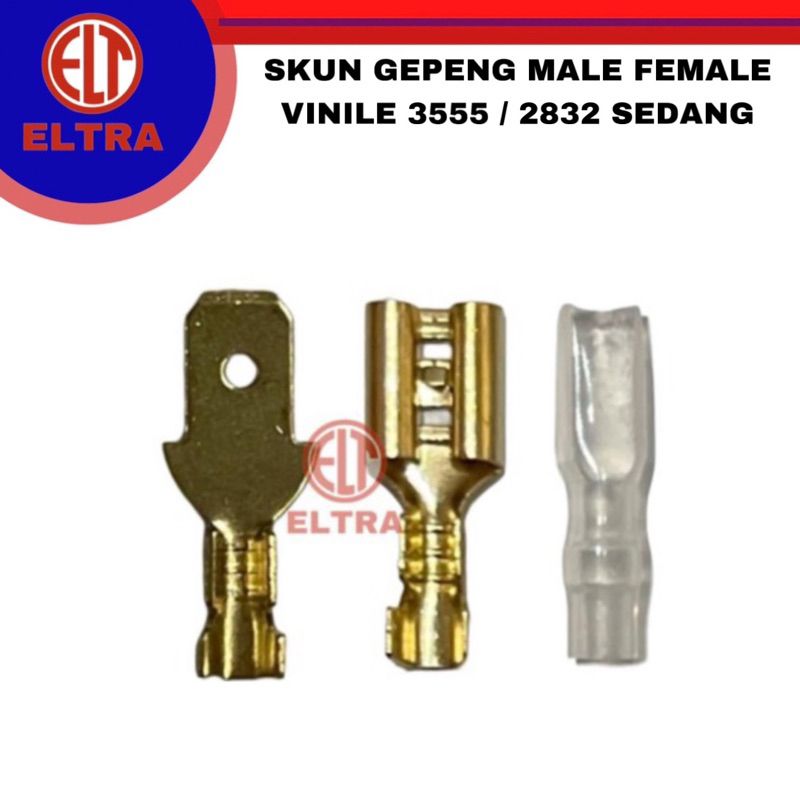 Jual Skun gepeng male female sedang 3555 2832 skun pcb kuningan ...