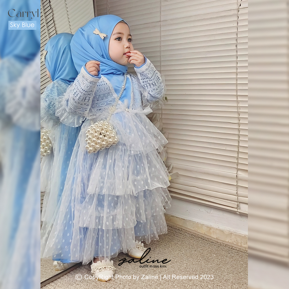 Jual Zaline - Dress Gamis Anak Model Mewah Elegan Gamis Dress Gaun Anak ...