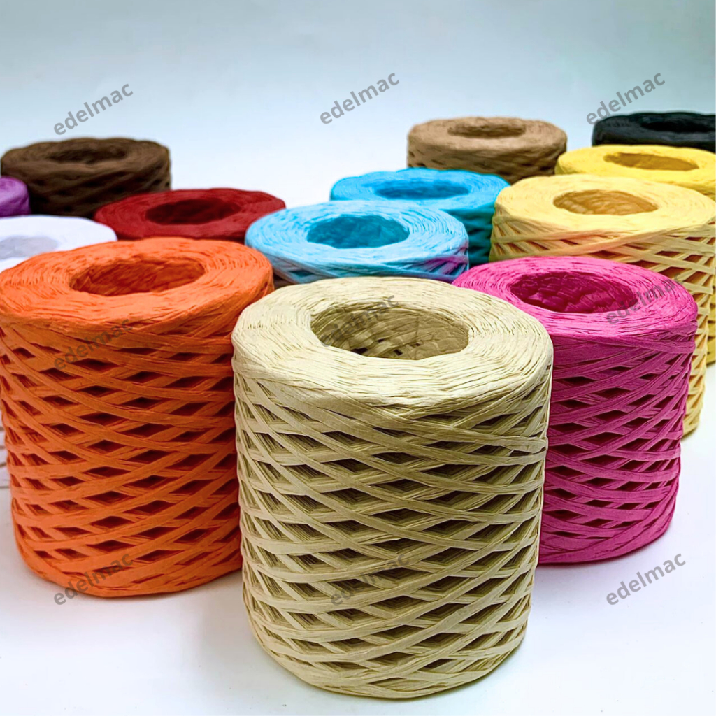 Jual Tali Kertas Rajut Rafia Paper Rope Yarn Knitting Tas Bag Hat ...