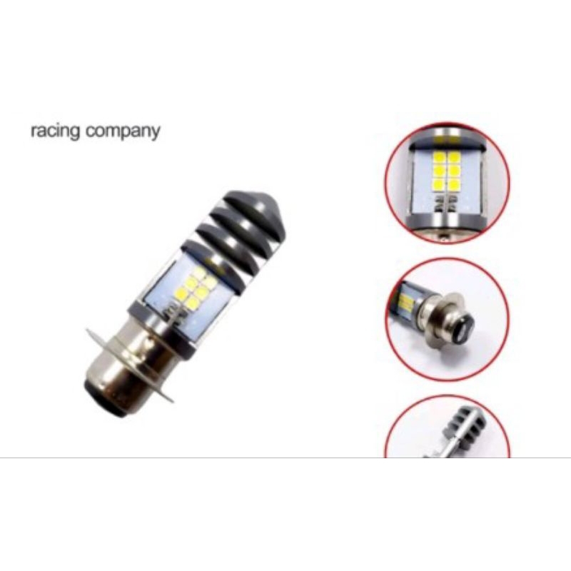 Jual LAMPU AC Dc Lampu LED Utama Depan 2Led Motor Bebek ACDC dan Matic Soket H6 Led 2 Sisi PnP ...