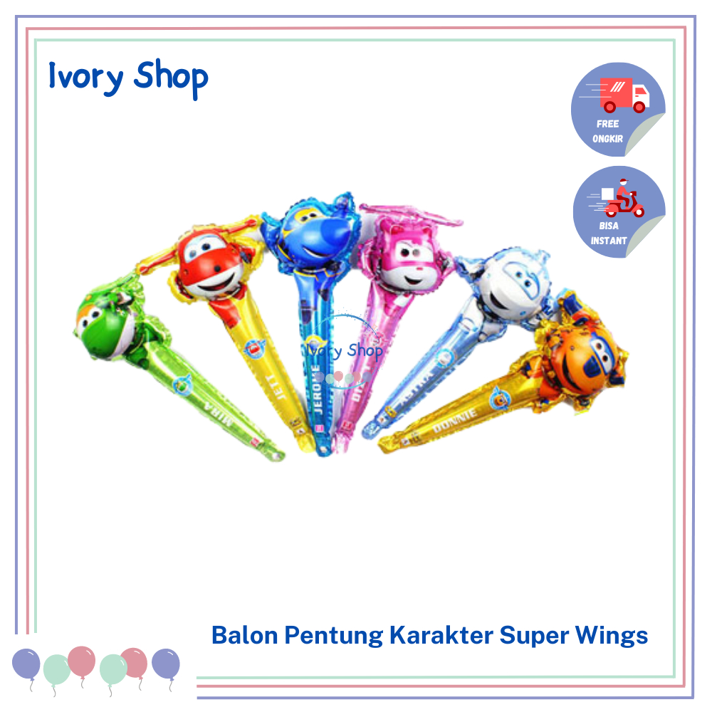 Jual Balon pentung karakter super wings | Shopee Indonesia