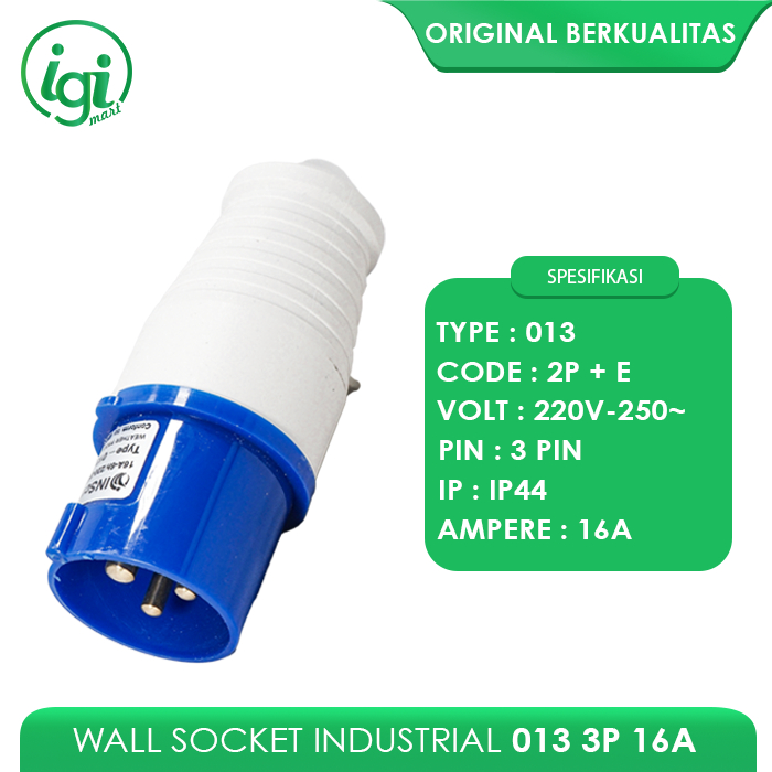 Jual SOCKET MOBILE MOUNTING 3 PIN 16A SOKET PLUG STOP KONTAK INDUSTRI 013 | Shopee Indonesia