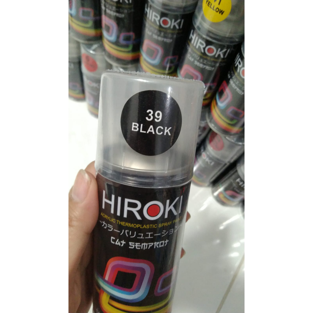 Jual pilok pilox cat semprot hiroki 150cc dull black 4 hitam doff black ...