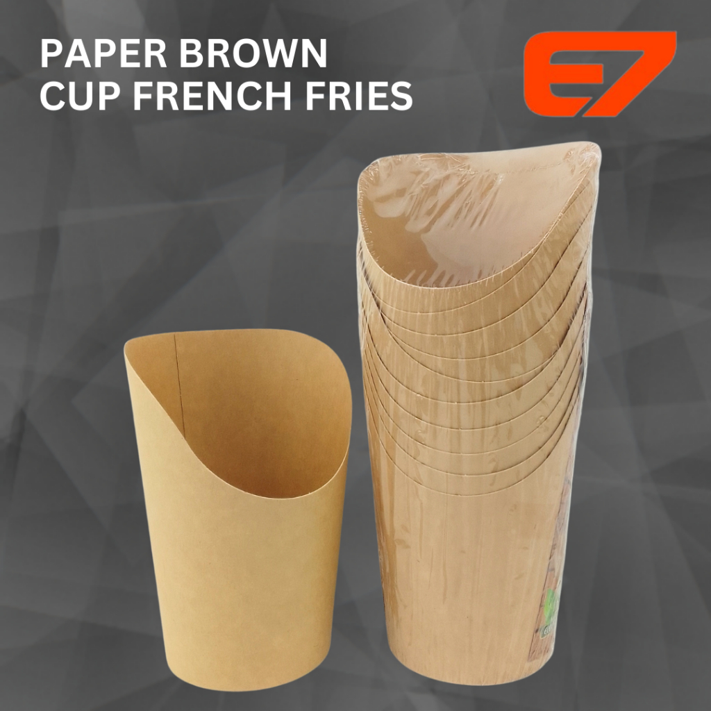 Jual Paper Fries Cup Brown Kraft -Fries Box, Kemasan Kentang Goreng ...