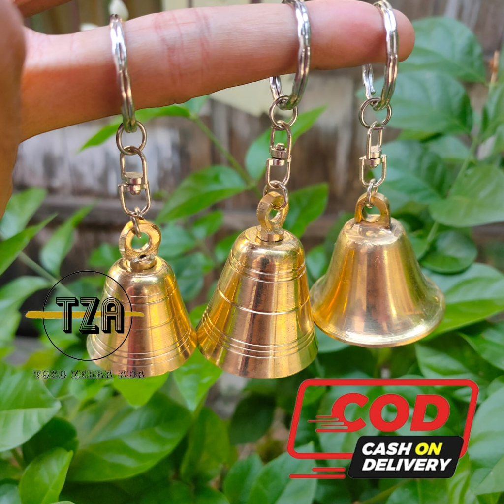 Jual Gantungan Kunci Lonceng Kuningan Warna Kuning 1 pcs | Shopee Indonesia