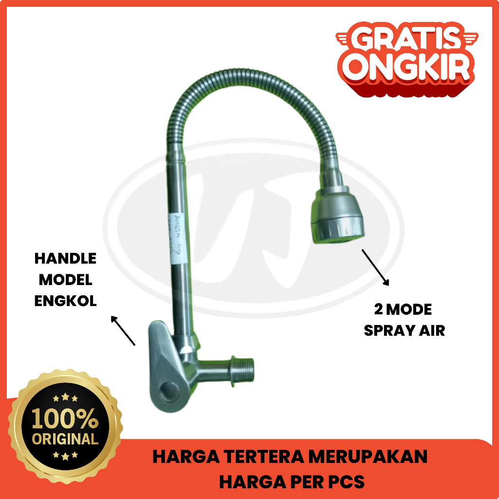 Jual CUCI PIRING KERAN SHOWER WASTAFEL LEHER ANGSA KEPALA BESAR 1/2 ...