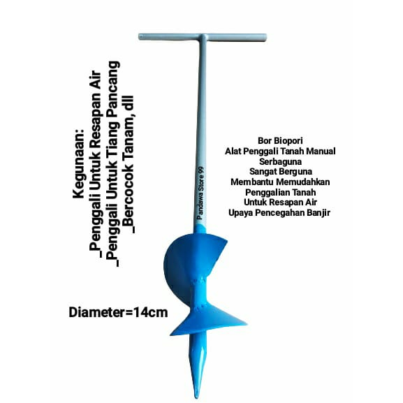 Jual BOR / Biopori Bor Tanah Manual /Bor Pembuatan Lubang Tanah ...