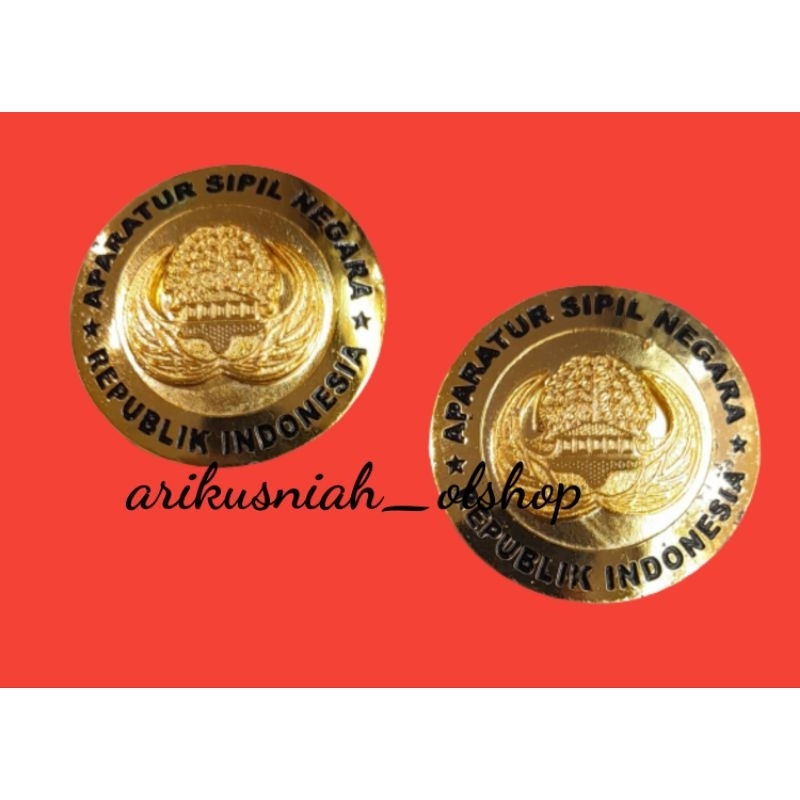 Jual pin korpri cembung kuningan/pin ASN-RI kuningan | Shopee Indonesia