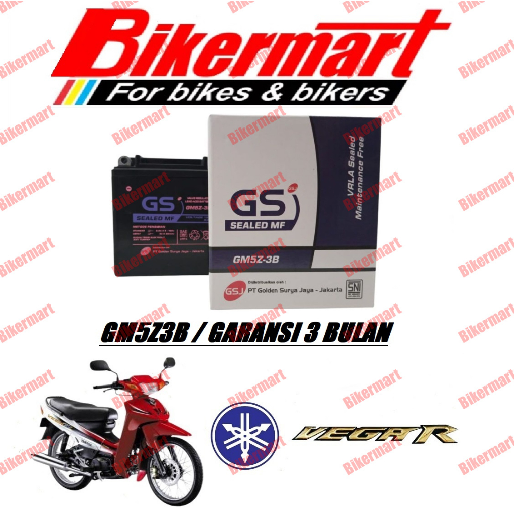 Jual Aki Motor Yamaha Vega R / RR GM5Z3B Accu Kering MF | Shopee Indonesia