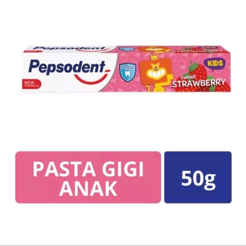 Jual PEPSODENT Kids Pasta Gigi Anak Toothpaste Strawberry 50G | Shopee ...