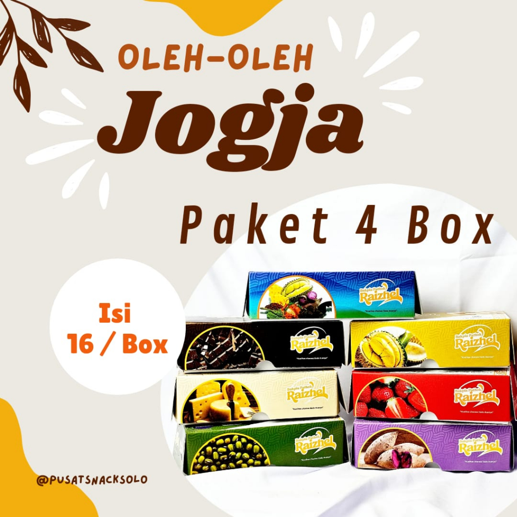 Jual [ 4 BOX ] PAKET MURAH BAKPIA PATHOK RAIZHEL isi 16 | Shopee Indonesia