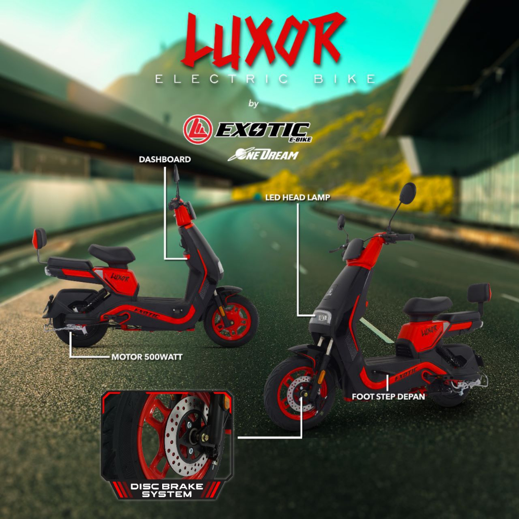 Jual SEPEDA LISTRIK EXOTIC LUXOR NEW 500 WATT | Shopee Indonesia