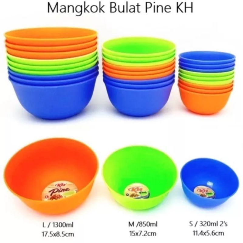 Jual Makuk Mangkuk Plastik Bowl KH Pine Mangkok Plastik Tebal L ...