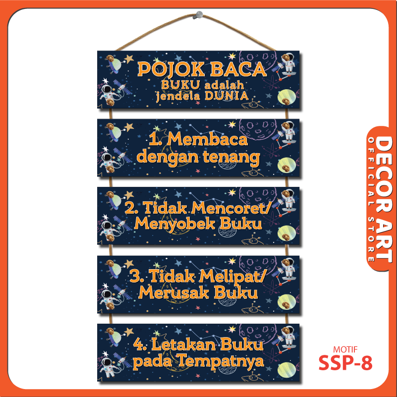 Jual DecorArt 50x30 Cm - Dekorasi 5 Susun Tema Pojok Baca Sekolah Kelas ...