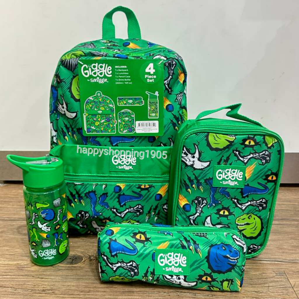 Jual SMIGGLE GIGGLE BUNDLE 4PC GREEN - SET TAS RANSEL SMIGGLE | Shopee ...